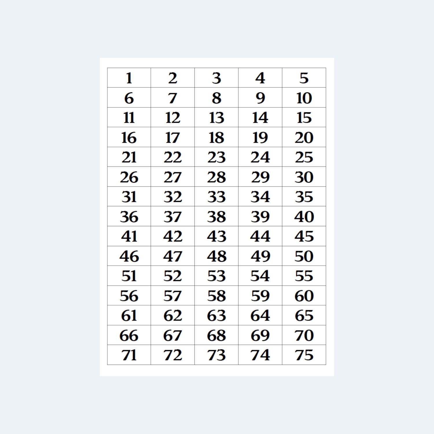 1000 Bingo Cards - Colorful 1 to 75 Bingo Cards 2 per Page – 500 Pages ...