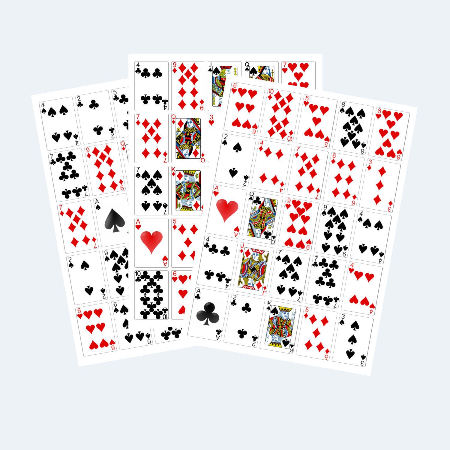 Poker Game Bingo Cards – 1000 Printable Poker Bingo Cards – Digital ...