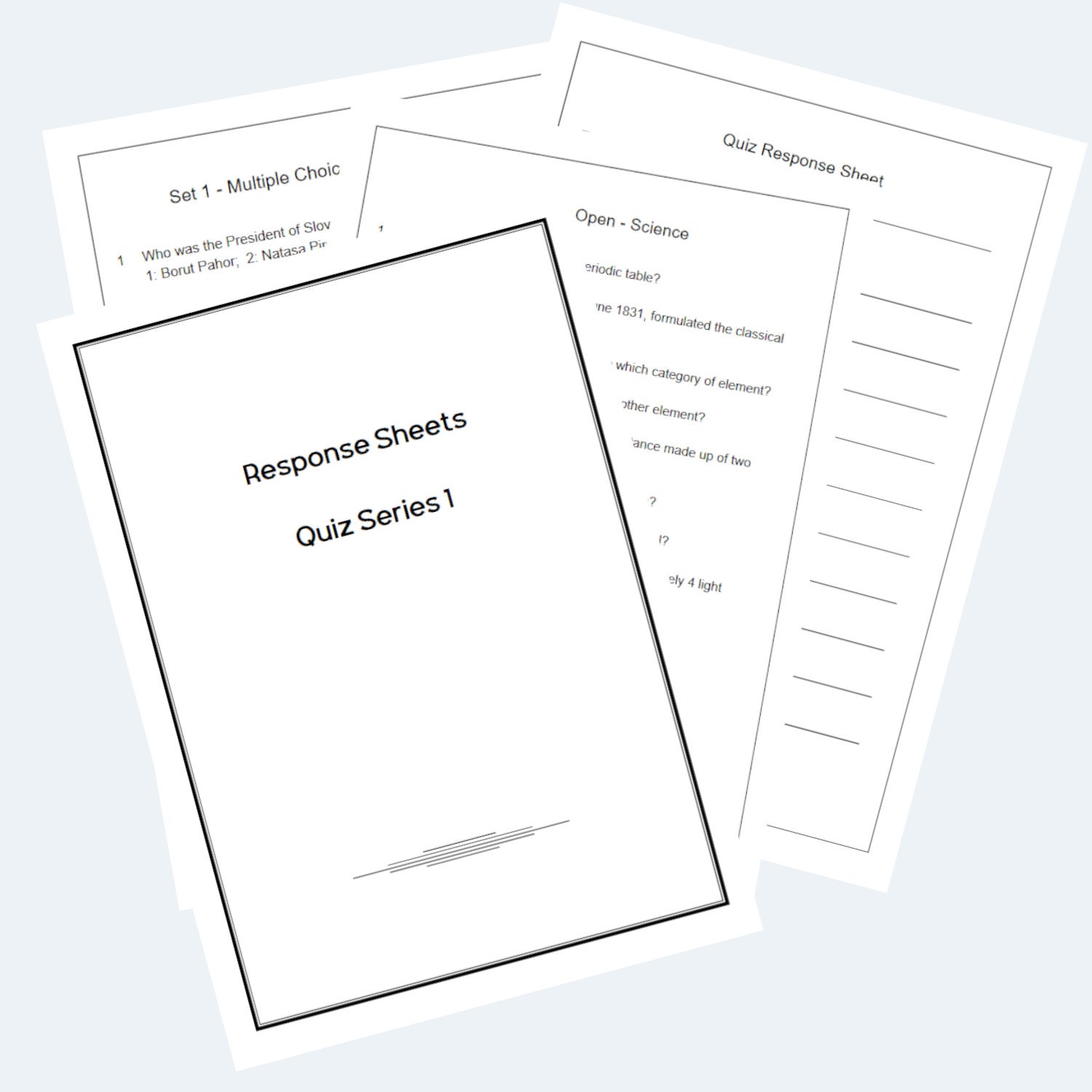Trivia Quiz Questions - 80 Formatted Questions - 40 Open and 40 ...