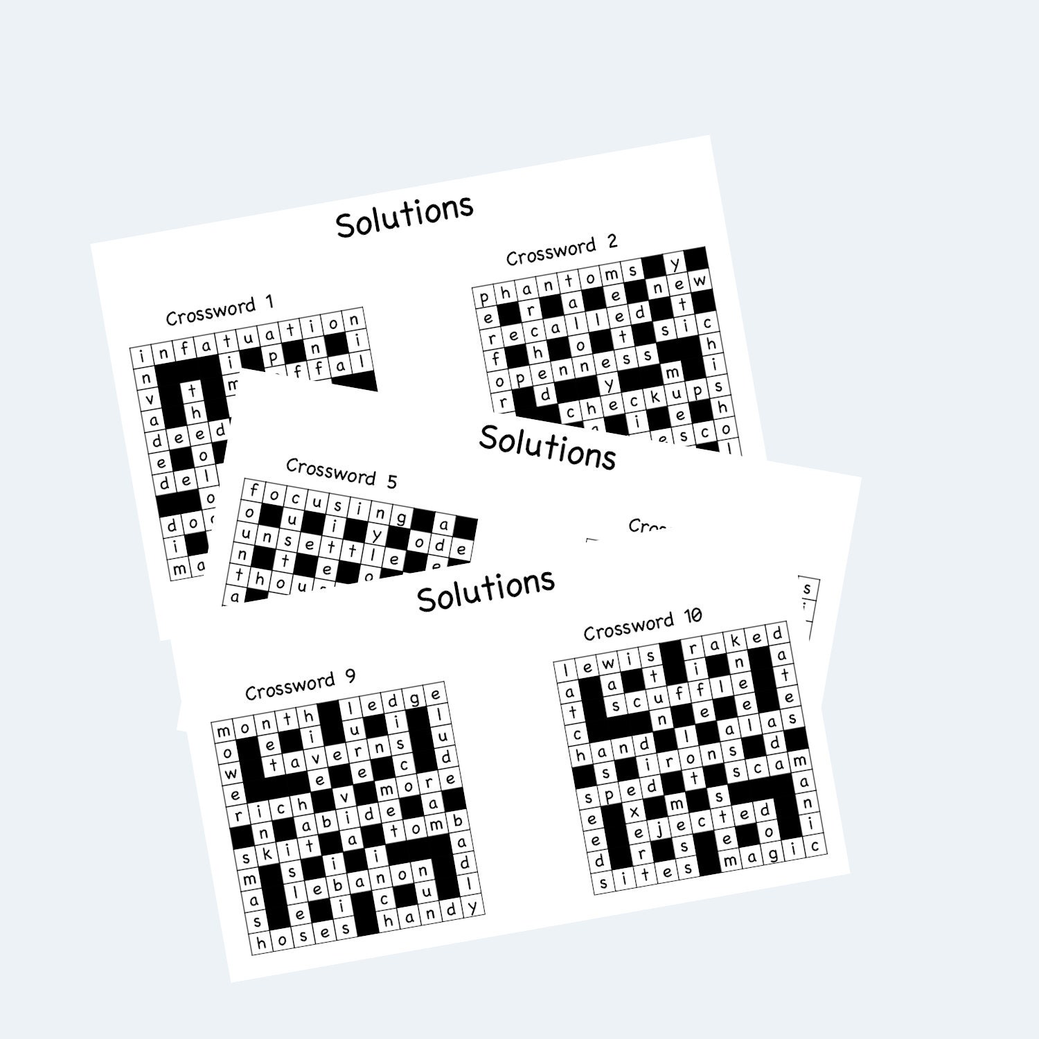 20 Printable Easy-solve Crossword Puzzles Downloadable Printable ...