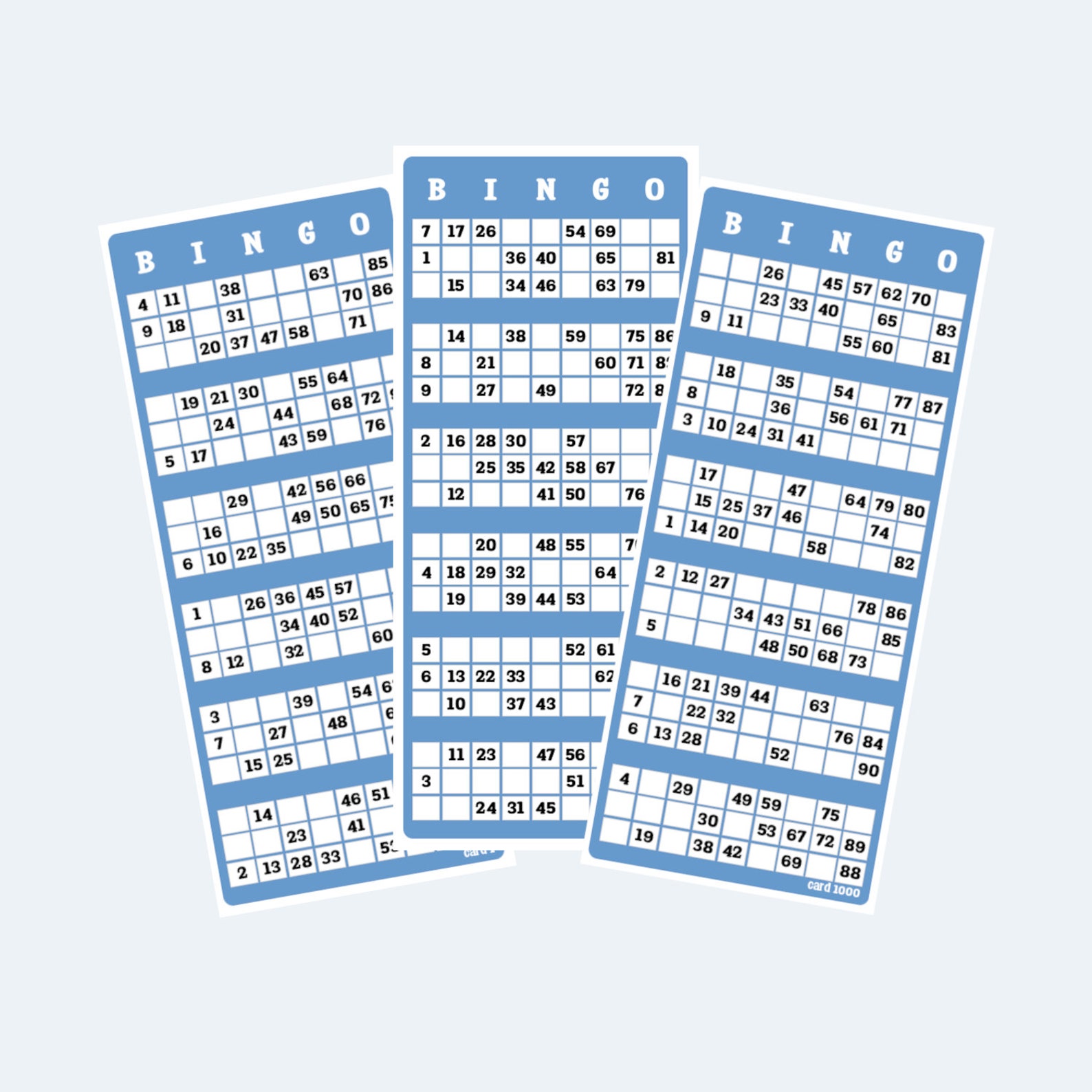 Printable Colour UK Style 1-90 Bingo Ticket Cards, 2 per Page - Etsy ...
