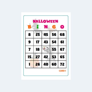 Halloween Themed Bingo Cards, 1000 Cards – 2pp – 500 (A4) Pages ...