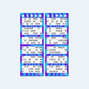 1000 Colorful UK Style 1-90 Bingo Ticket Cards, 2 Cards per (A4) Page ...