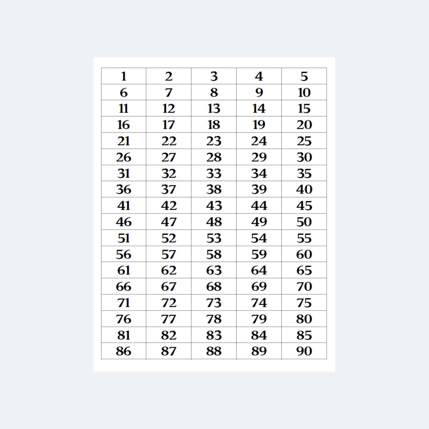 5000 Bingo Cards - Jumbo Set of UK Style 1-90 Bingo Ticket Cards, 5000 ...