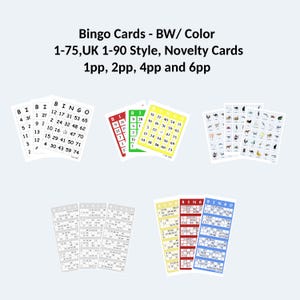 Novelty Bingo Cards – Excuses Bingo! - 1000 Pages - 1 Card per A4 Page ...