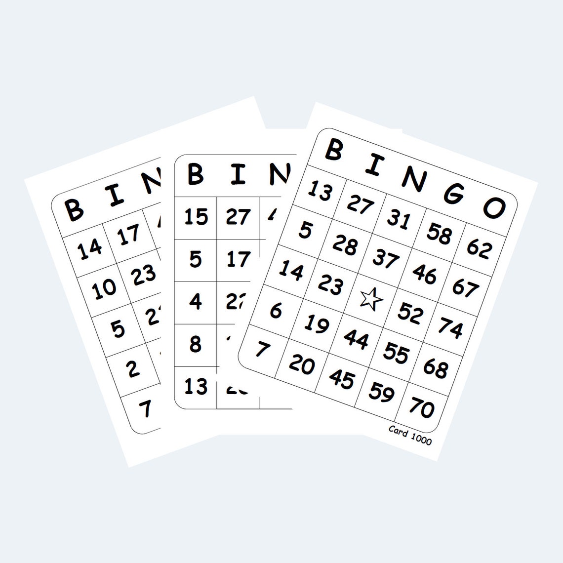 Printable Bingo Cards – 4 per Page - Etsy