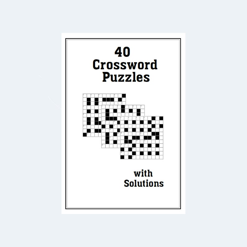 40 Printable Crossword Puzzles With Solutions – Downloadable Printable ...