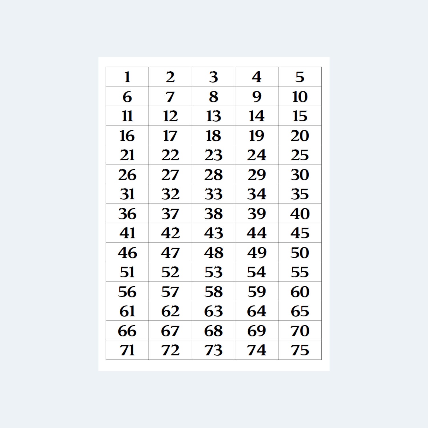 1000 Bingo Cards - Colorful 1 to 75 Bingo Cards 2 per Page – 500 Pages ...