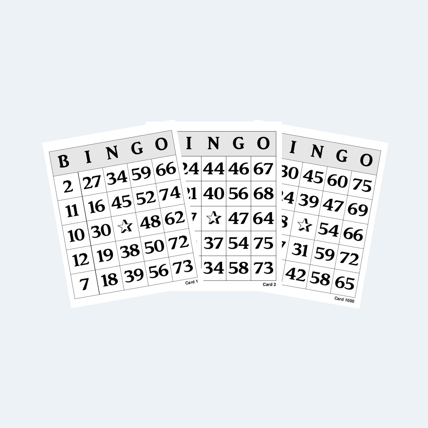 Printable Bingo Cards 2 per Page Large Print - Etsy