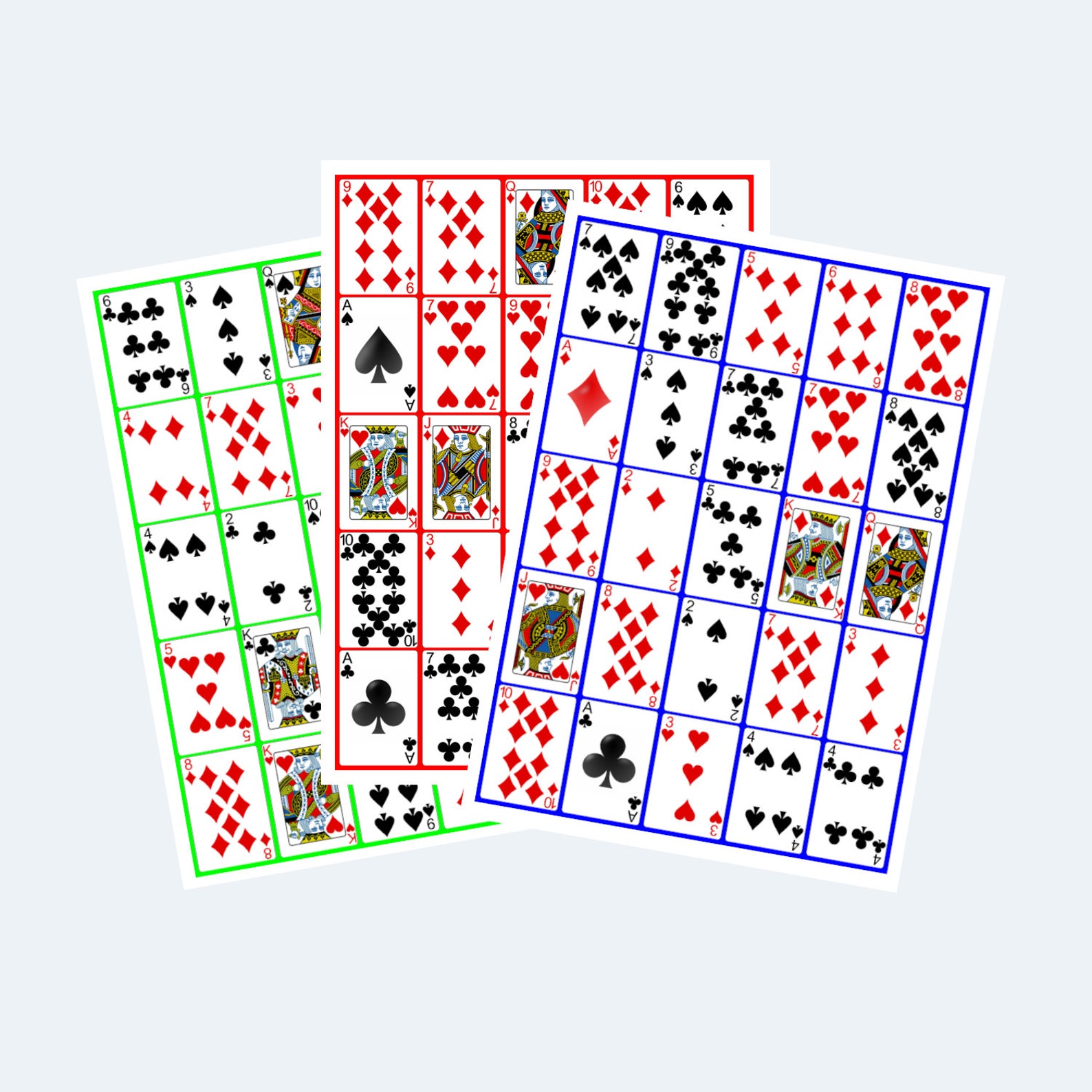 Poker Game Bingo Cards – 1000 Printable Poker Bingo Cards – Digital ...