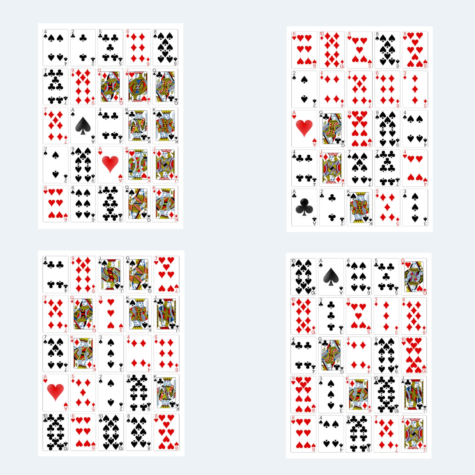 Poker Game Bingo Cards – 1000 Printable Poker Bingo Cards – Digital ...