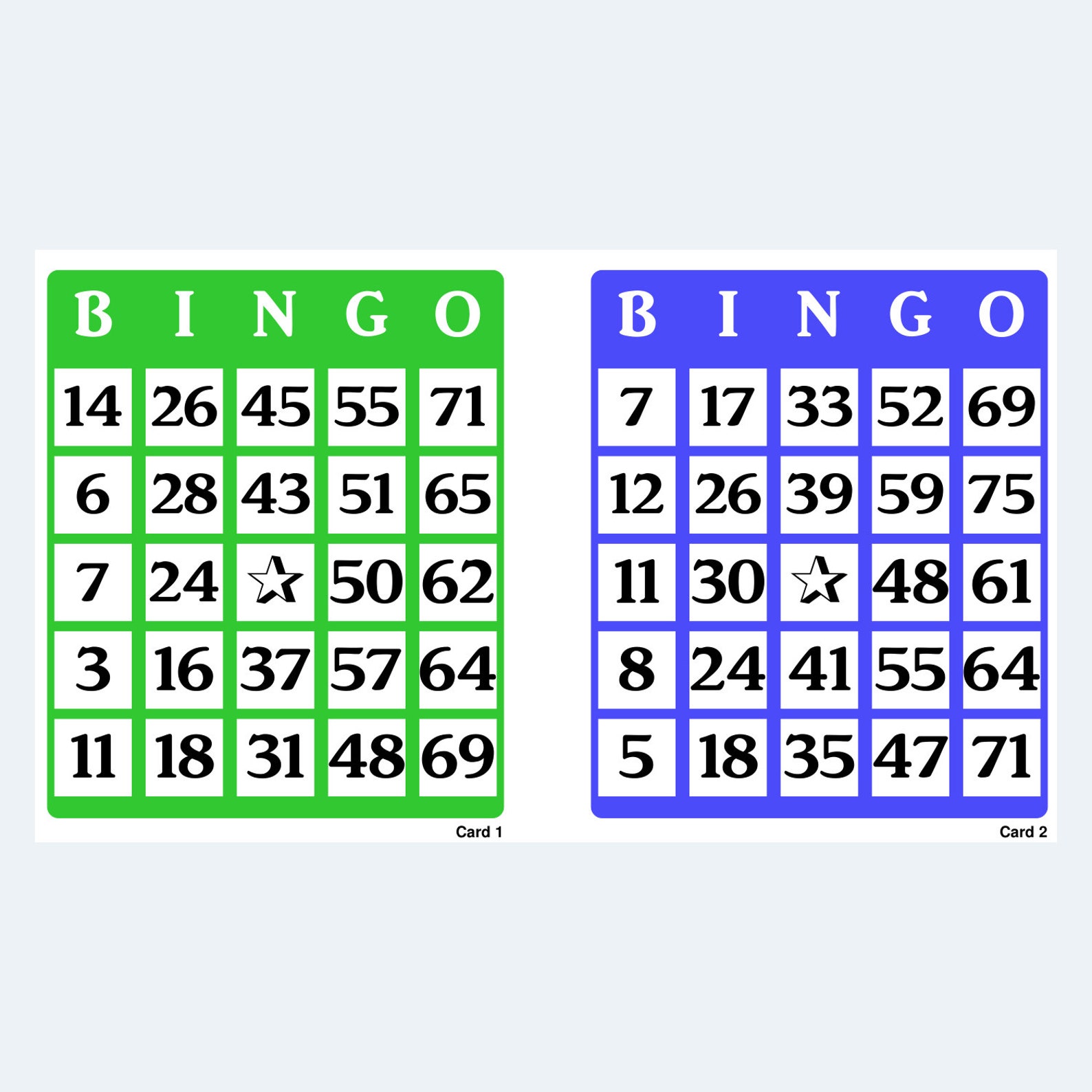 Colour Bingo Cards - Printable Colour Bingo Cards 2 per Page – 500 ...