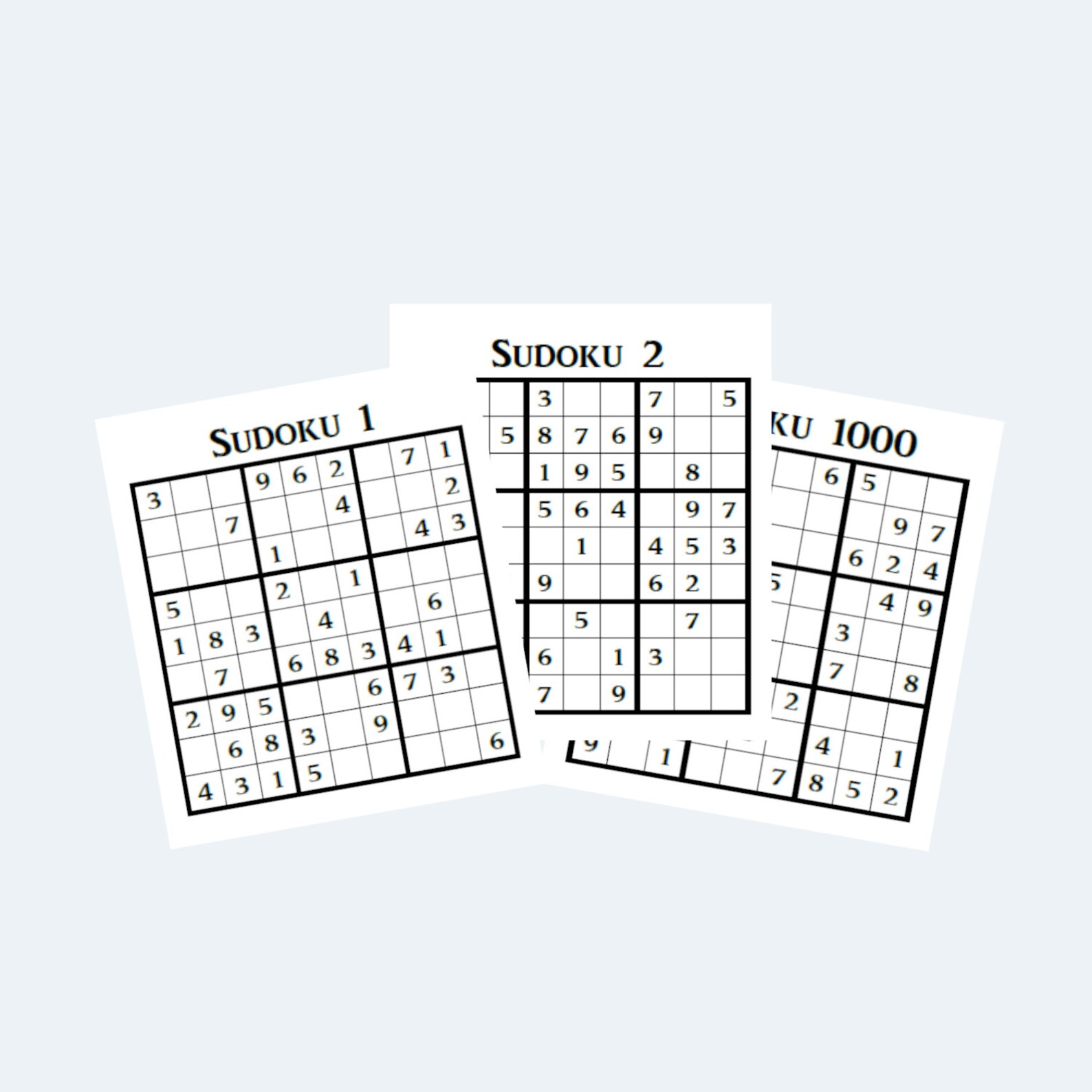 Sudoku Puzzles Jumbo Set 1000 Easy-solve Sudoku Puzzles 4 Per-page With ...