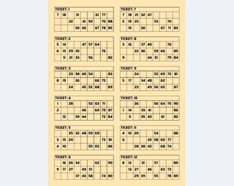 India Theme Tambola Ticket | Tombola Tickets | Housie Tickets | 12 ...