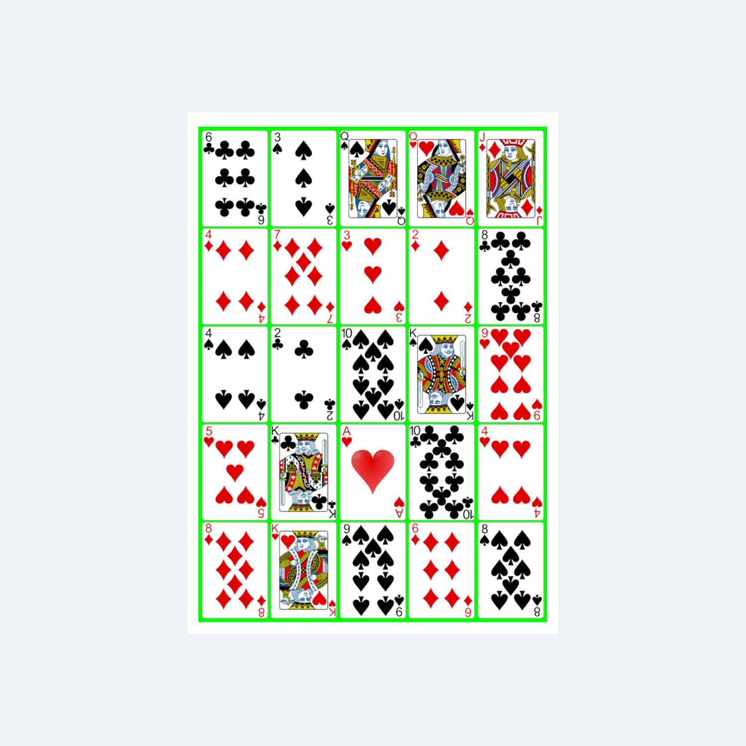 Poker Game Bingo Cards – 1000 Printable Poker Bingo Cards – Digital ...