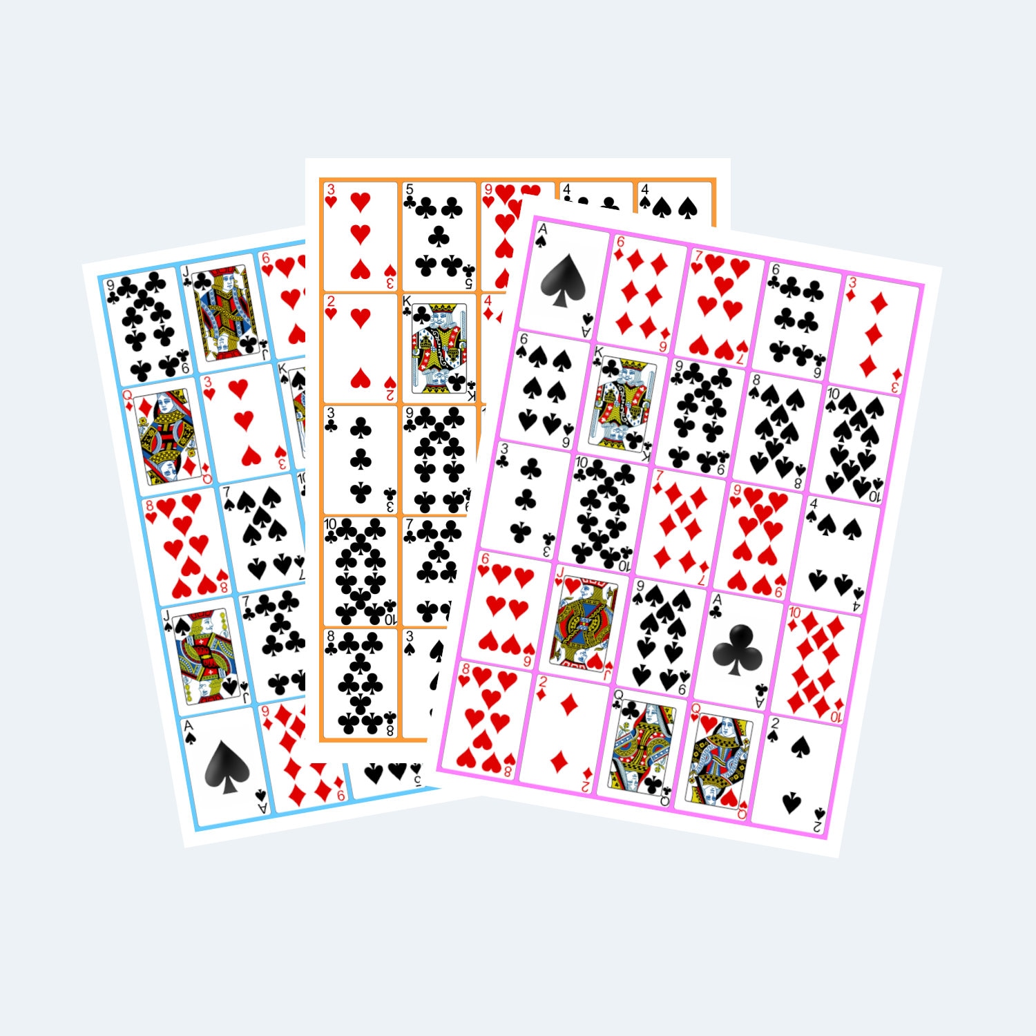 Poker Game Bingo Cards 1000 Printable Poker Bingo Cards Digital ...