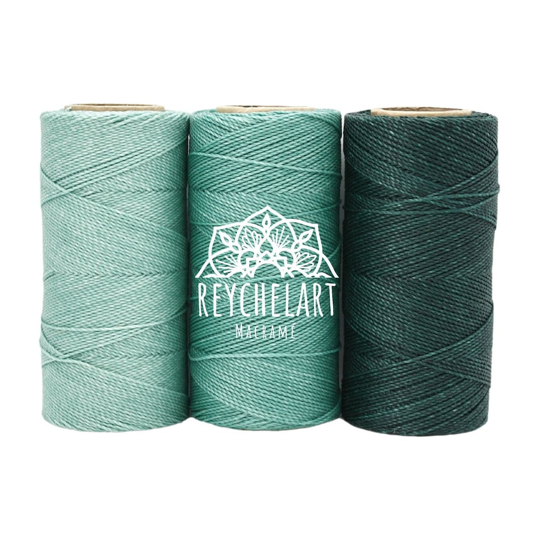 Turquoise Color Mix: Linhasita 1mm Waxed Thread, 20, 10 or 5 Meters, 3 ...