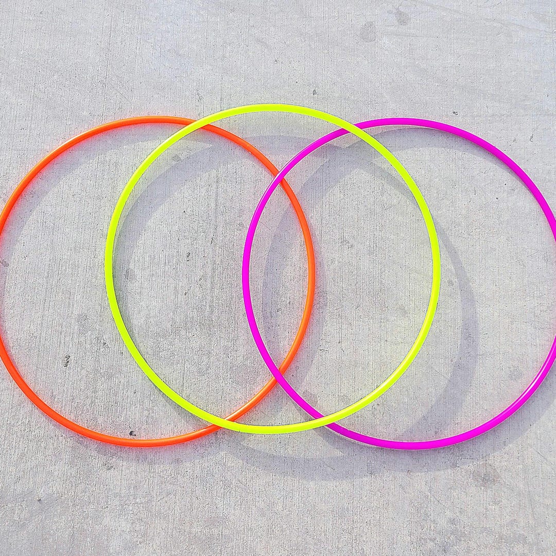 Neon UV Reactive Hula Hoops | 5/8" Polypro | Radioactive Lime | Fushia ...