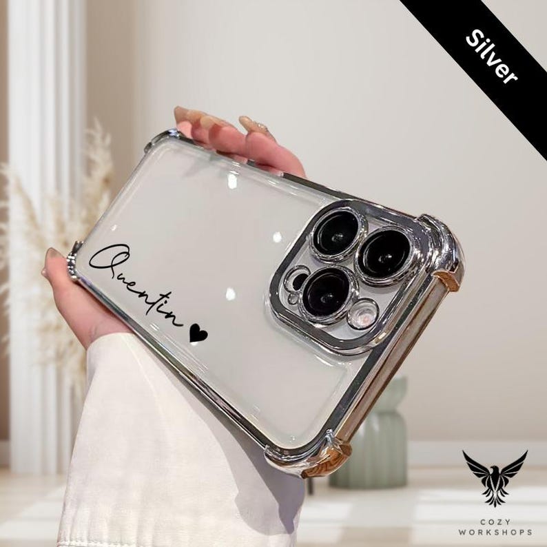 Transparent Name Personalization Initials Case for iPhone 17 Pro Max ...