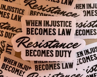 Injustice Sticker - Etsy