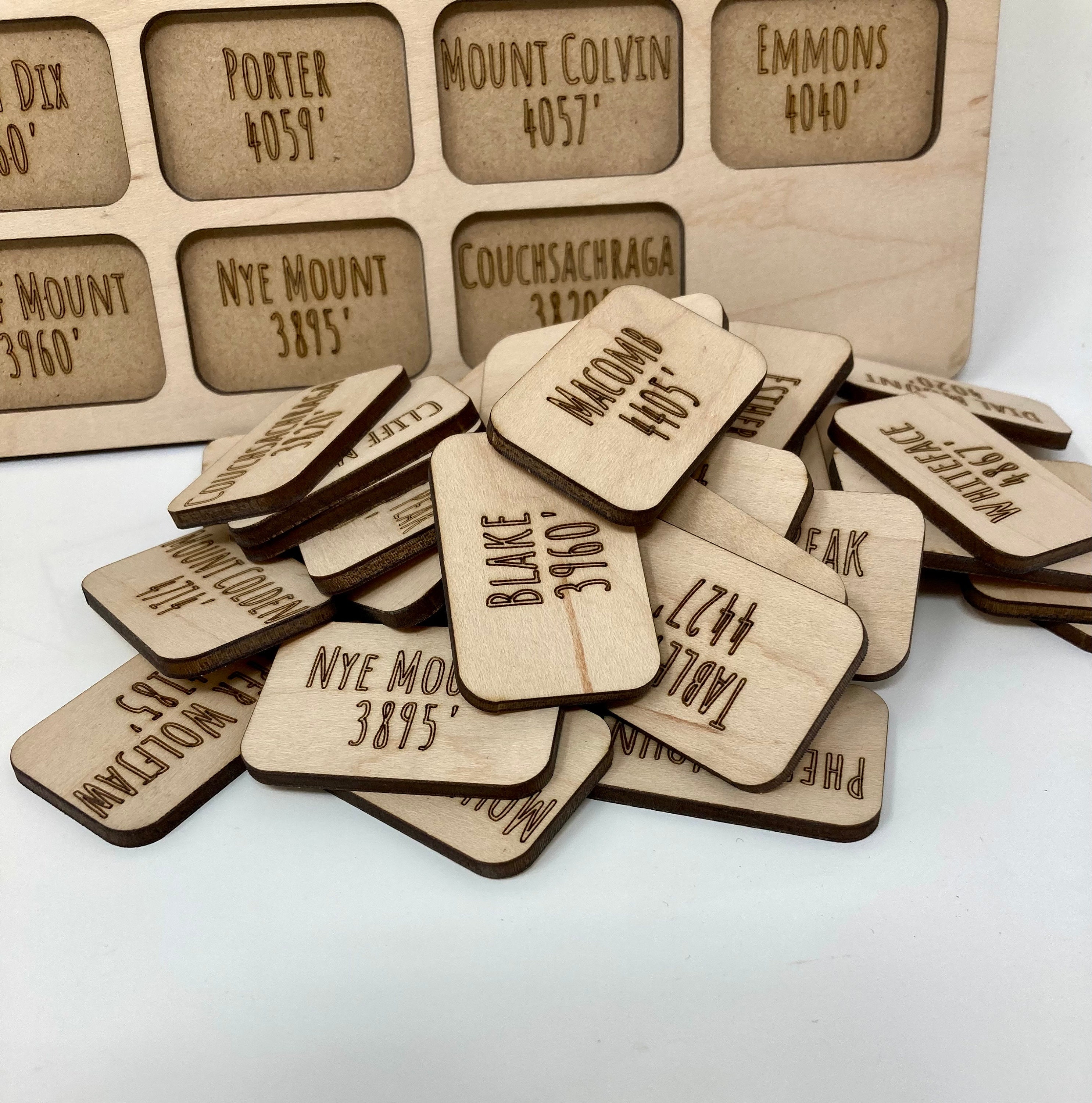 Adirondack 46er Club Mountain Peaks Hiking Tracker Board - Etsy