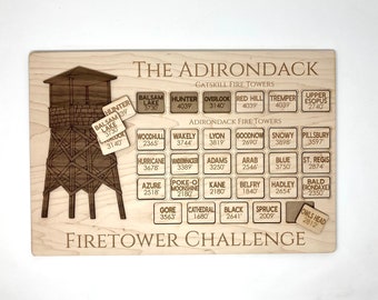 Adirondack Fire Towers Sticker Map Catskill Fire Towers Fire Tower ...