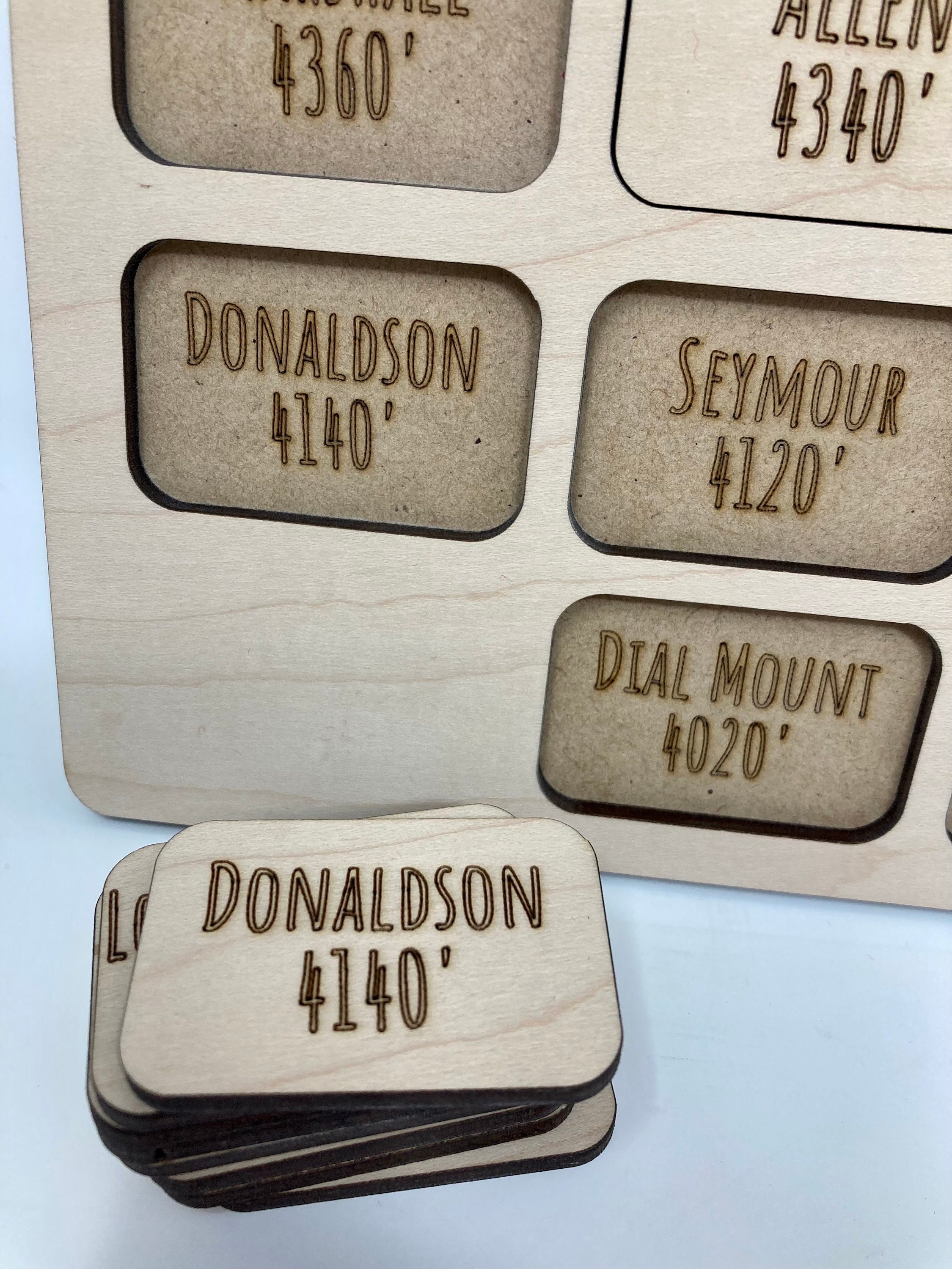 Adirondack 46er Club Mountain Peaks Hiking Tracker Board - Etsy