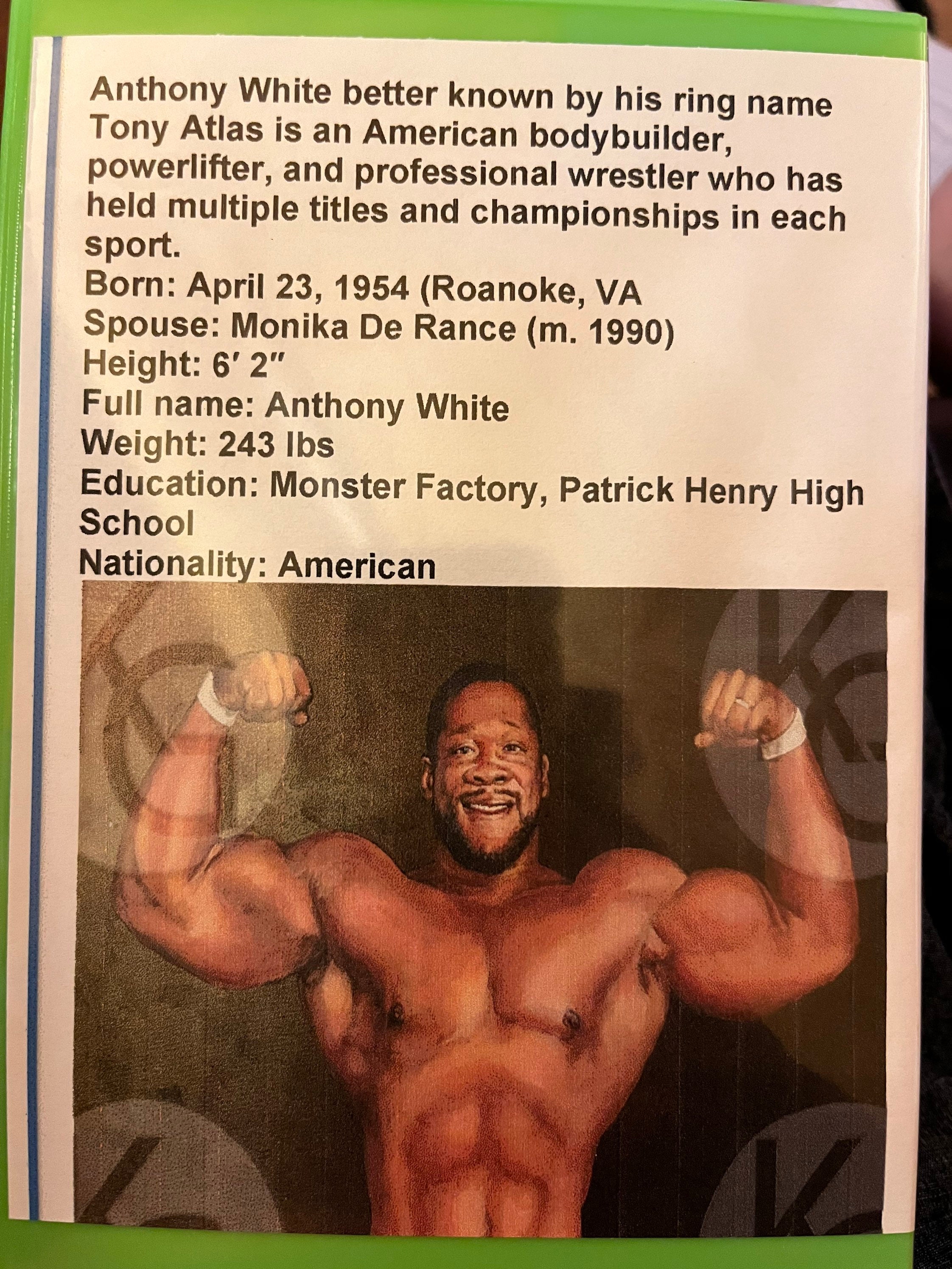Best of Tony Atlas Wrestling Dvd Free Shipping - Etsy
