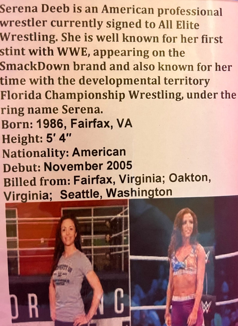 Best of Serena Deeb Wrestling Dvd - Etsy