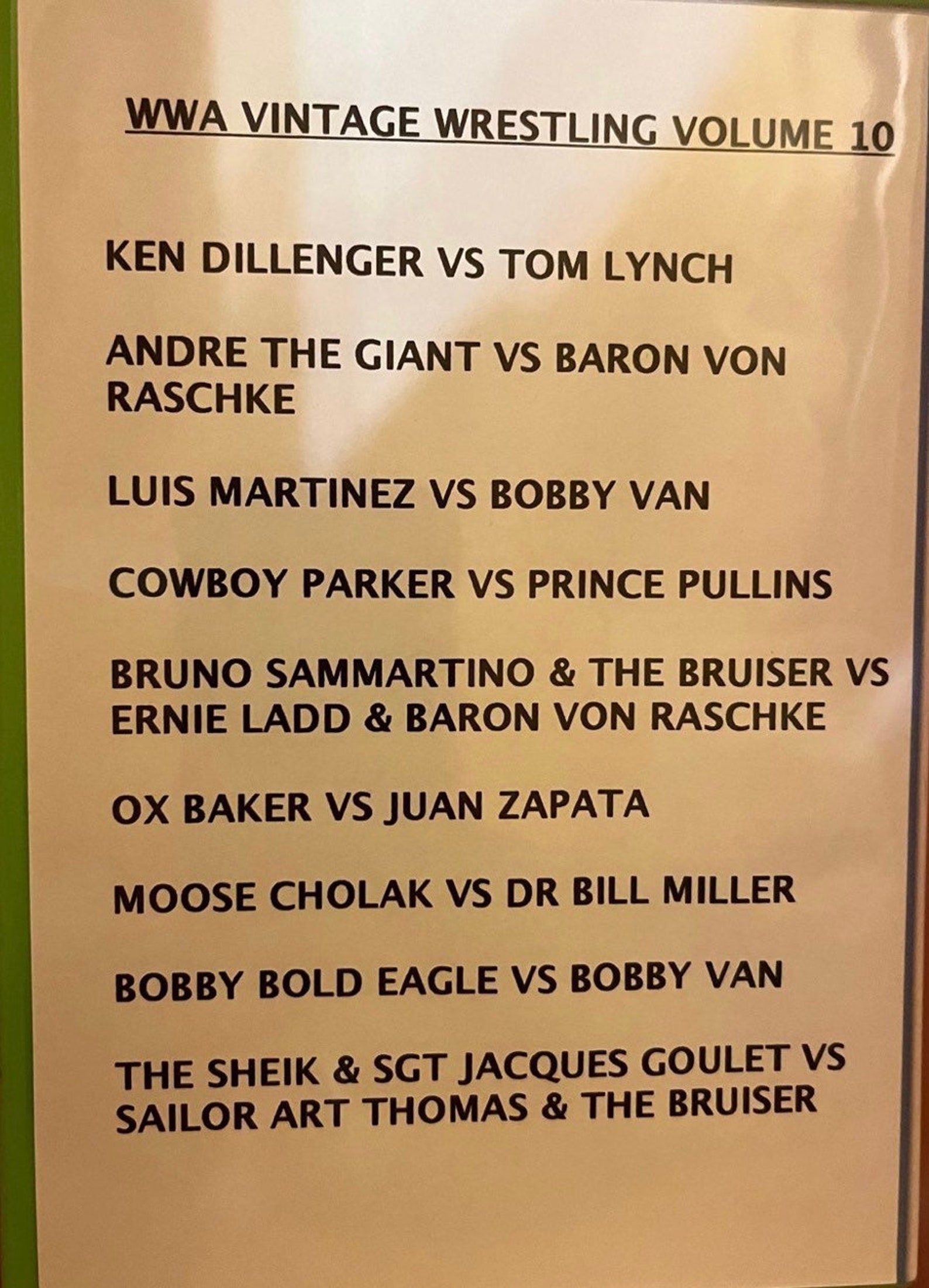 WWA Vintage Wrestling Volume 10 Dvd Free Shipping - Etsy