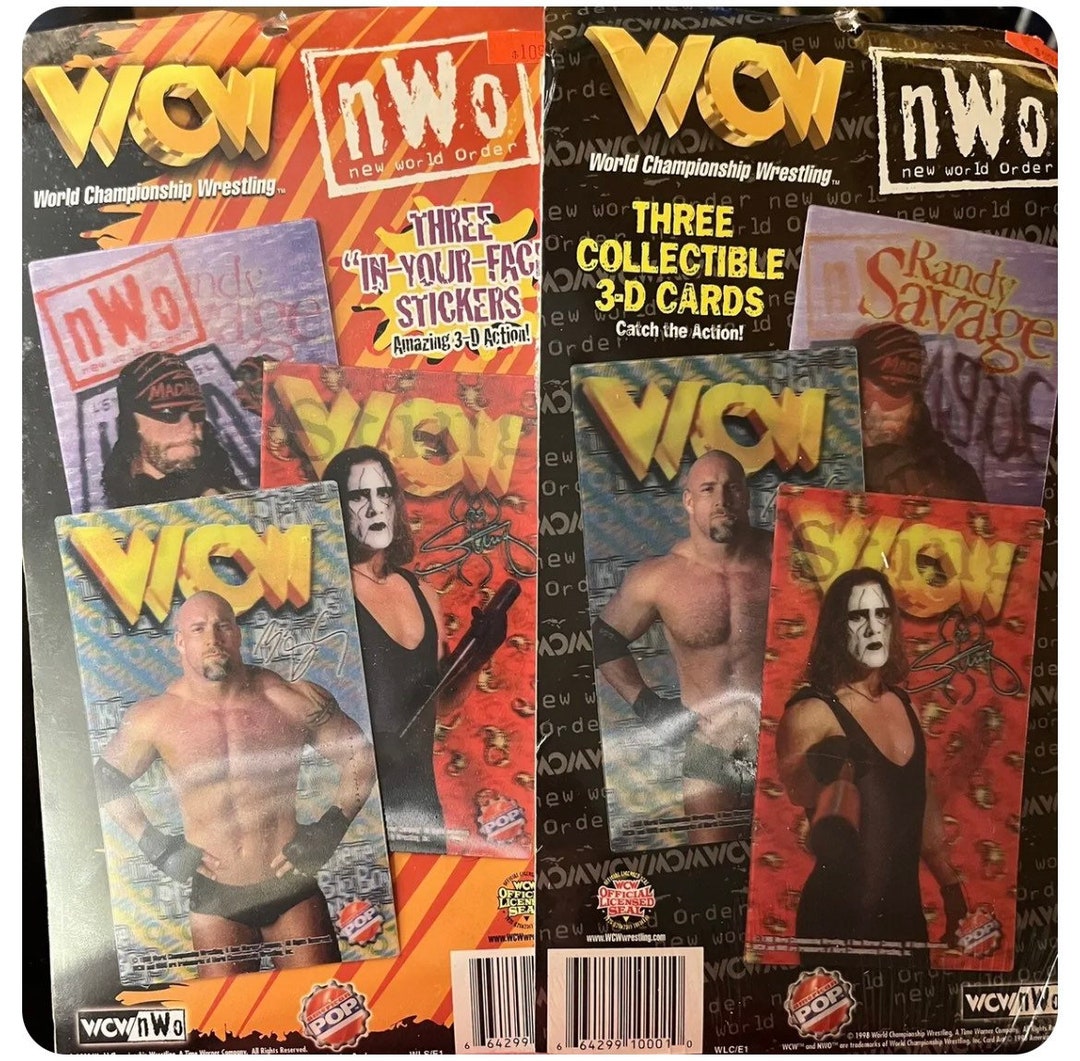 1998 WCW NWO NEW Vintage American Pop Wrestling Pack of Each stickers ...