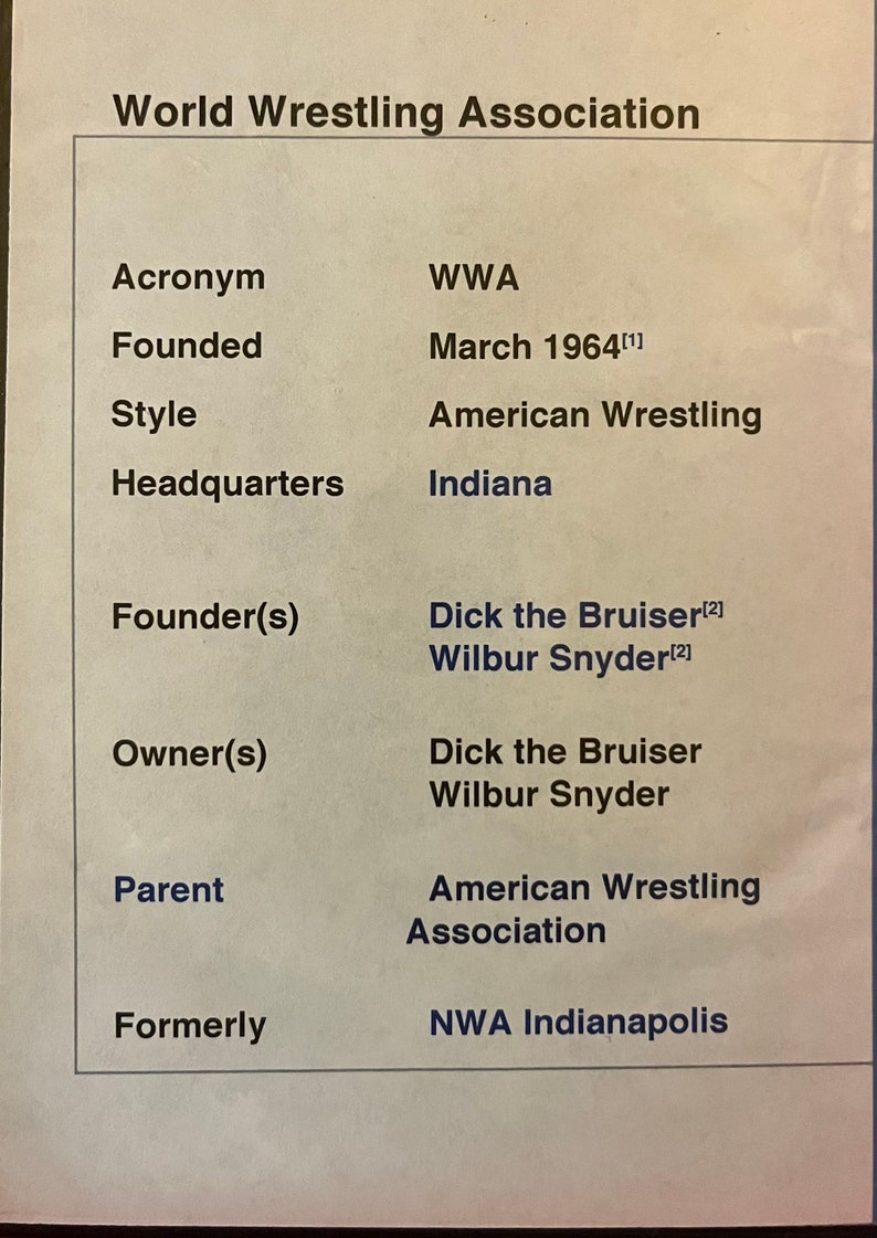WWA Vintage Wrestling Volume 13 Dvd - Etsy