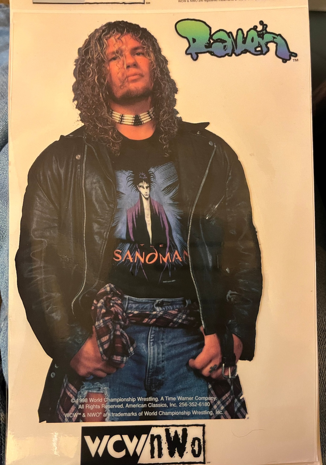 Vintage 1998 WCW Raven Static Window Cling Brand New - Etsy