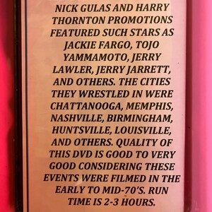 NWA Nick Gulas Championship Wrestling Volume 2 Dvd Free - Etsy