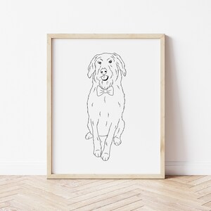 DIGITAL PET OUTLINE Drawing of My Pet Custom Gift for Pet - Etsy