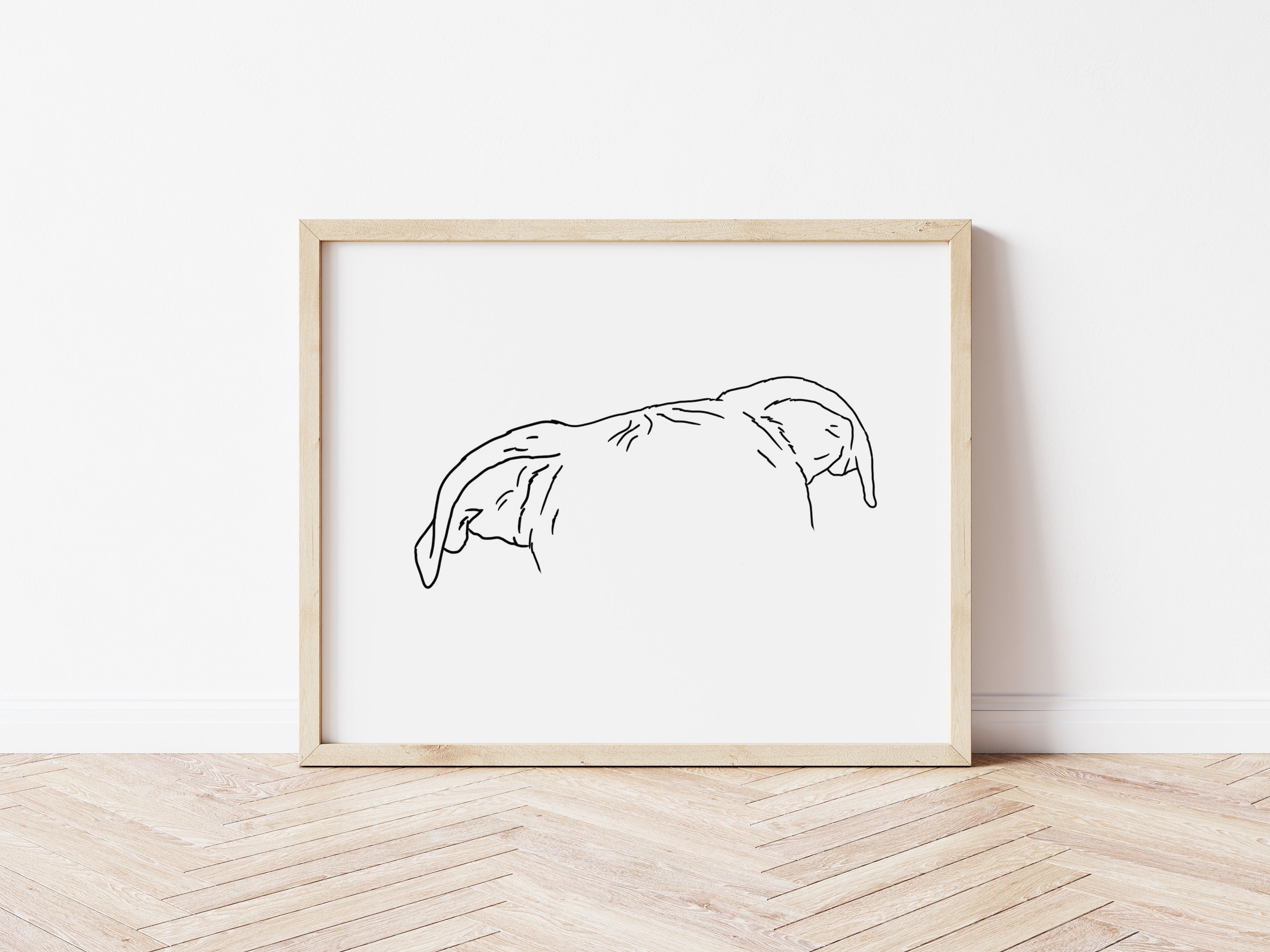 Pet Ears Line Art Custom Digital Drawing Pet Ear Outline - Etsy