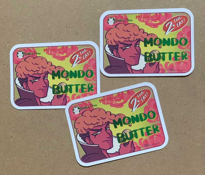 Mondo Butter Stickers - Etsy