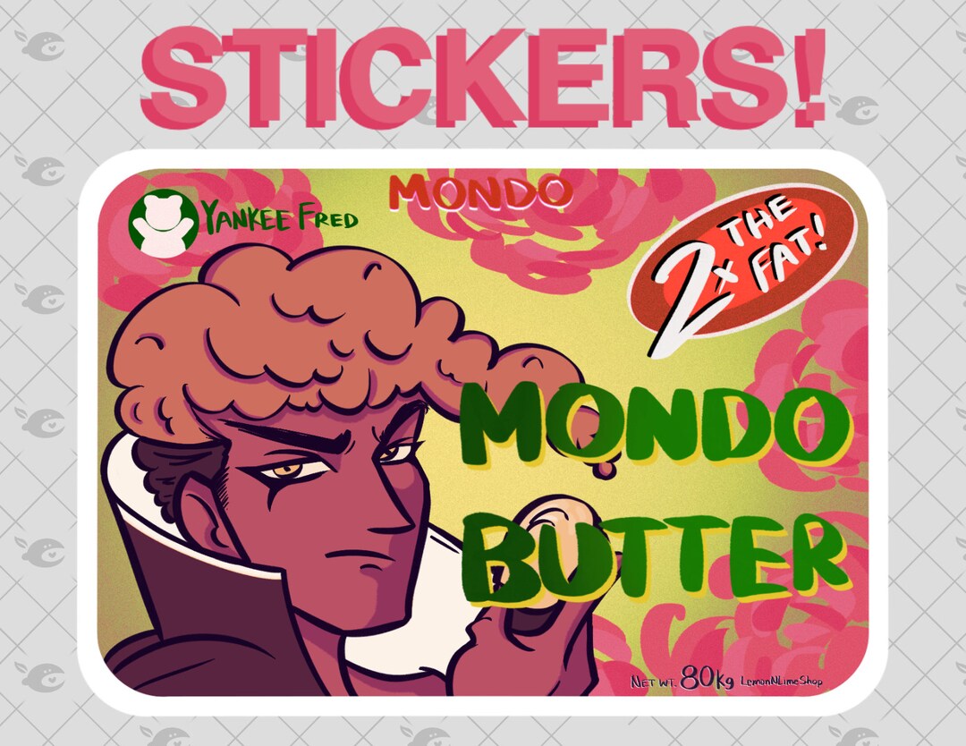 Mondo Butter Stickers - Etsy