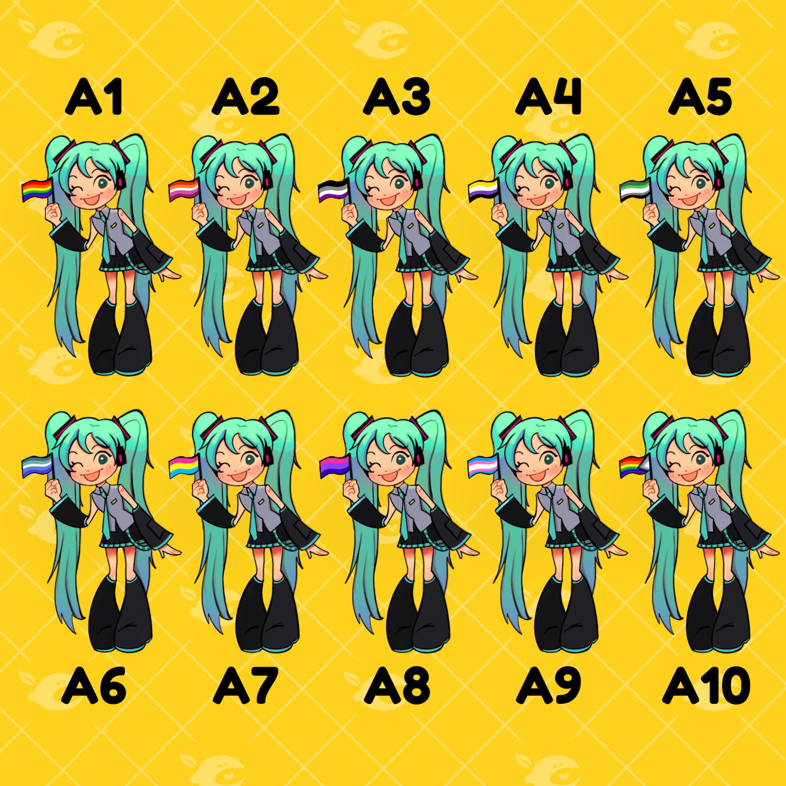 Miku Pride Stickers | Etsy