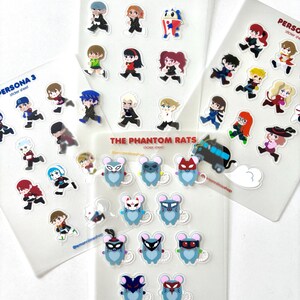 Persona Sticker Sheets| Persona 4 Golden | Persona 5 Royal | Persona 3 ...