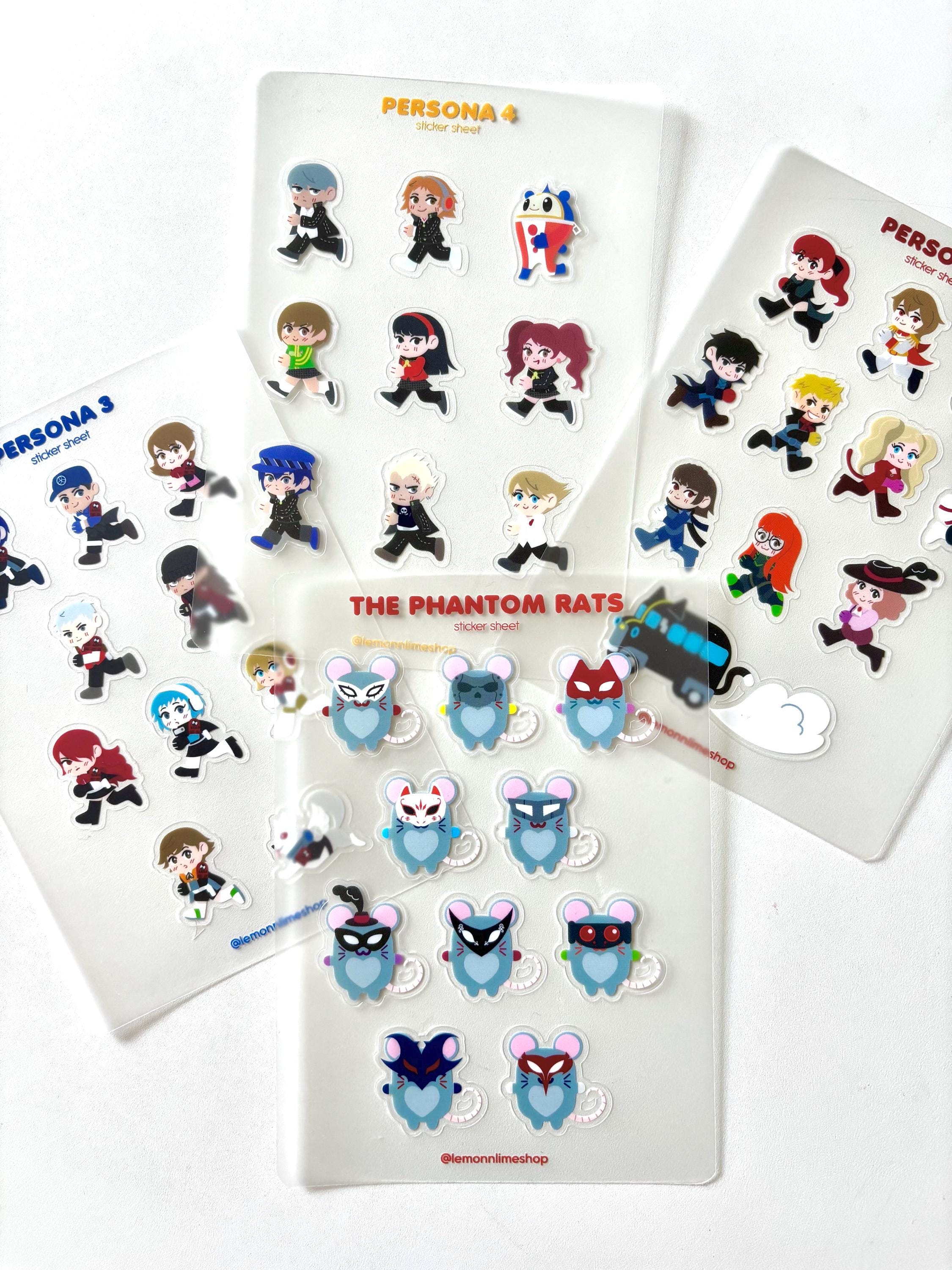 Persona Sticker Sheets| Persona 4 Golden | Persona 5 Royal | Persona 3 ...