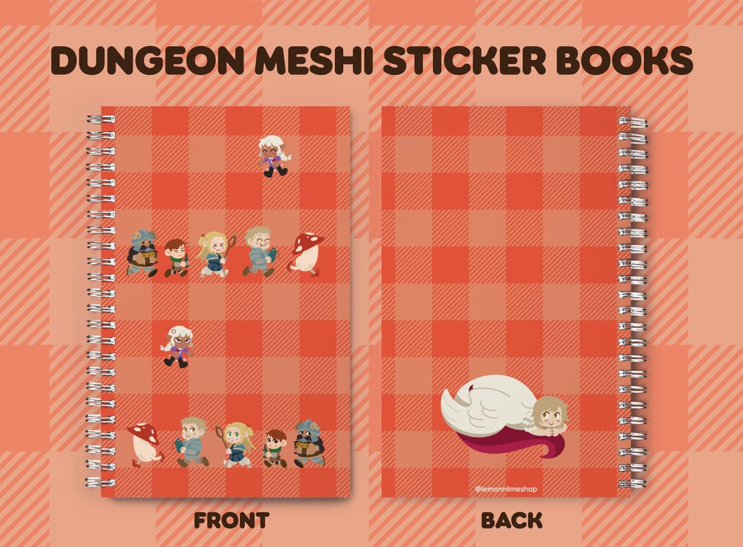 Dunmeshi Reusable Sticker Book | Delicious in Dungeon - Etsy