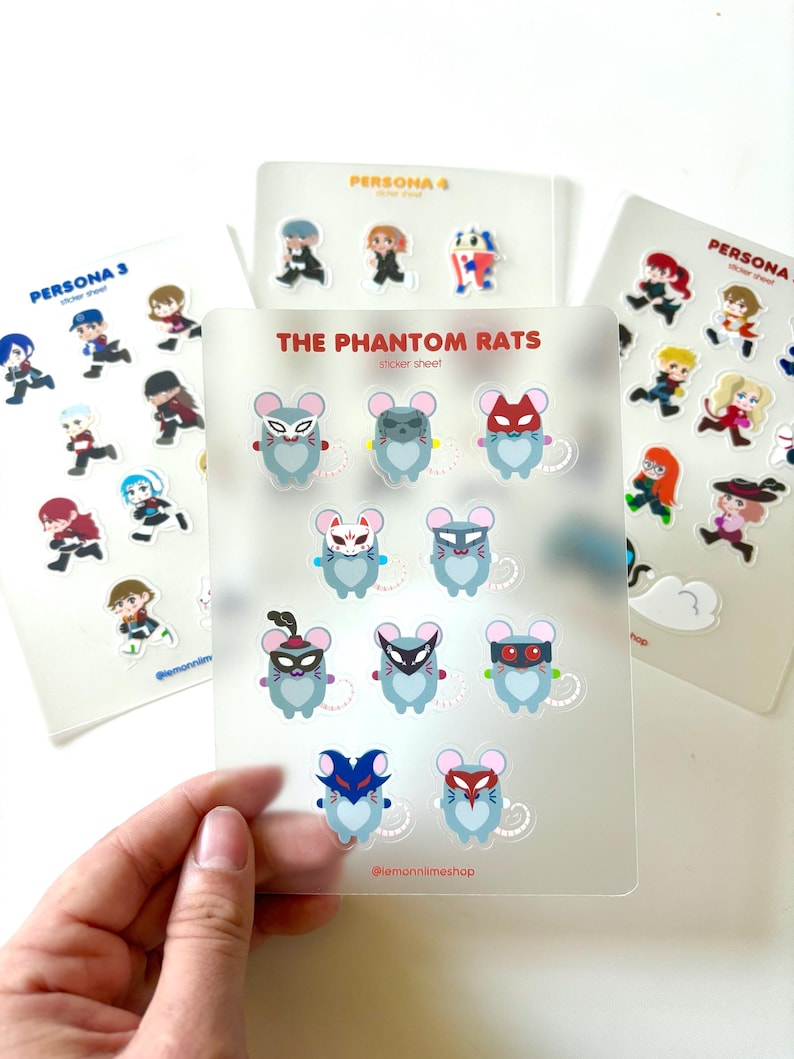 Persona Sticker Sheets| Persona 4 Golden | Persona 5 Royal | Persona 3 ...