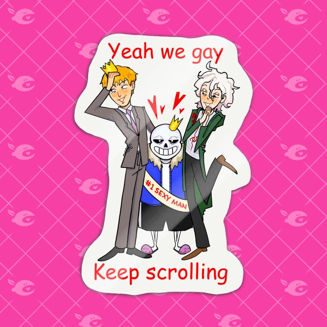 Sans X Komaeda X Reigen Tumblr Sticker - Etsy