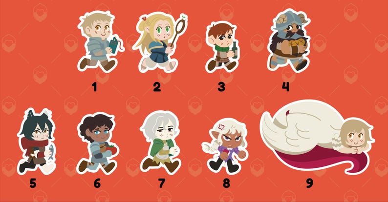 Dunmeshi Stickers | Delicious in Dungeon - Etsy