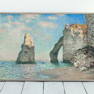 Claude Monet Sea & Cliffs View Painting Famous Monet Art. Instant ...