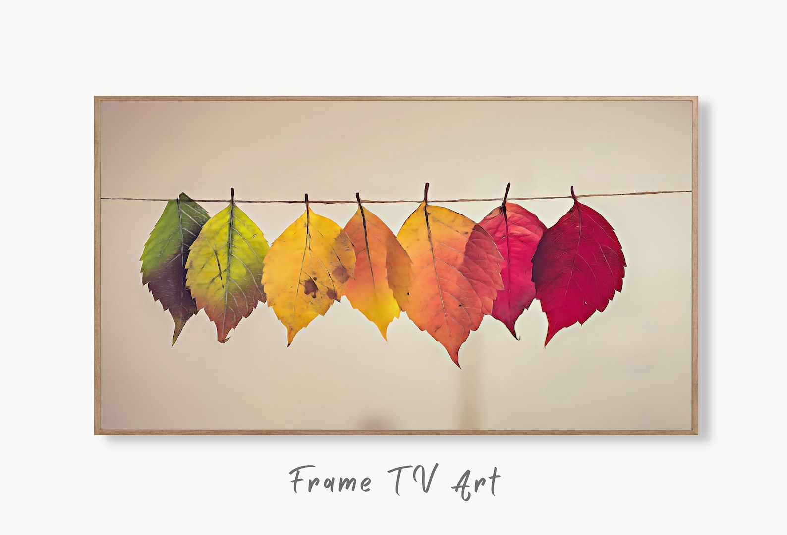 Samsung Frame TV Art 4K Hanging Autumn Leaves Digital - Etsy