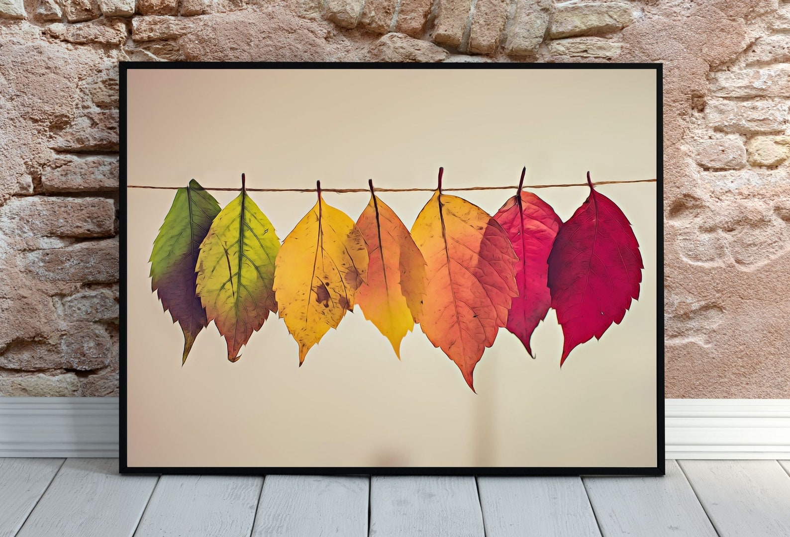 Autumn Leaves Print Fall Wall Art Nature Painting Printable - Etsy