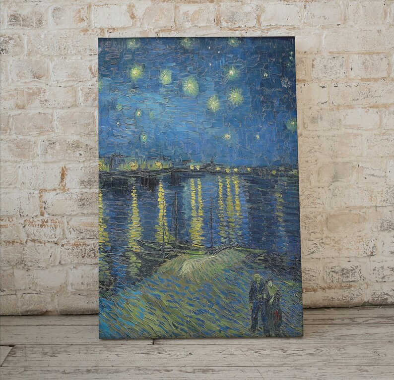 Starry Night Over the Rhone Vincent Van Gogh Printable Famous - Etsy