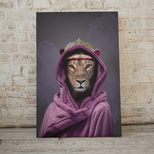 Original Queen Lioness Digital Art Print. Printable Wall Art. Modern ...